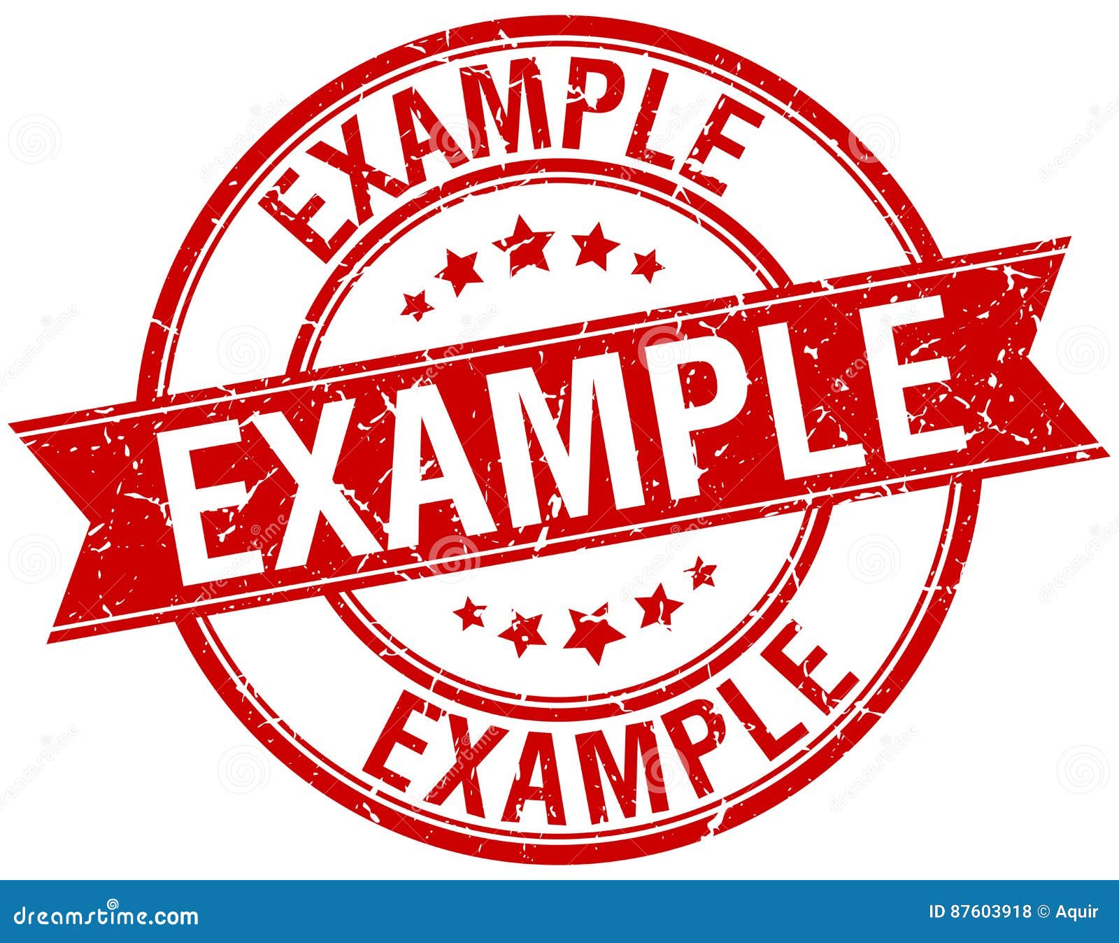 Example Grunge Retro Red Isolated Stamp Stock Vector - Illustration of ...