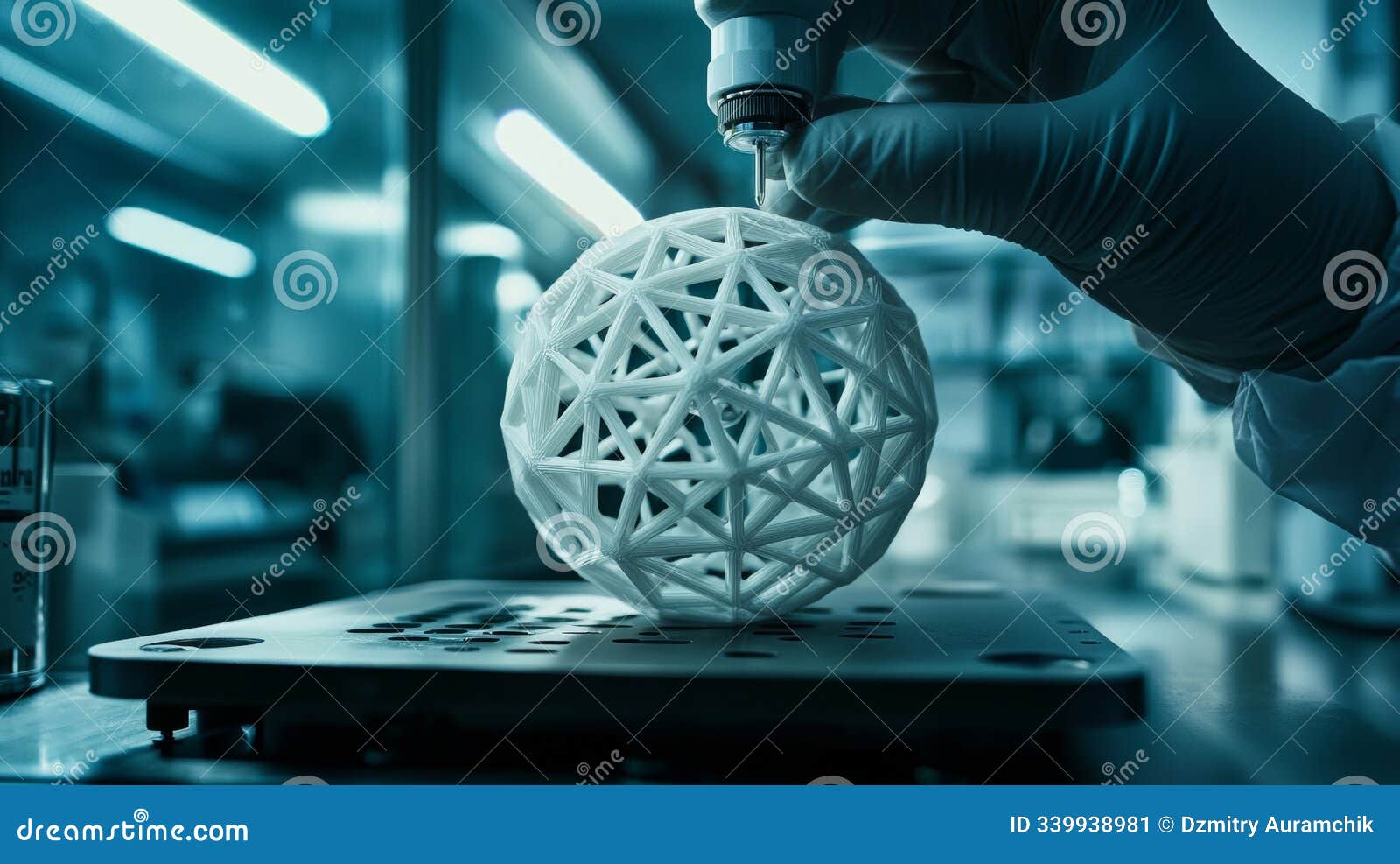 An Example of Layers and Technical Support Structures in a 3D-printed ...