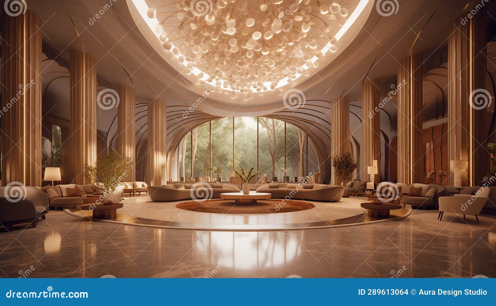 An Example of a Luxurious Hotel Lobby Reception. Stock Photo - Image of ...