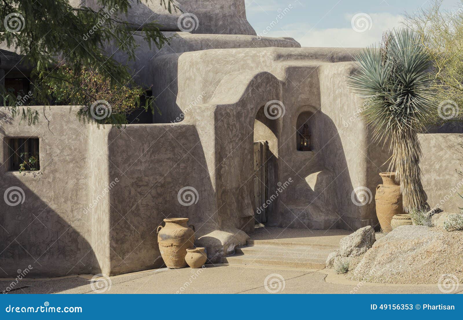 Example of Modern Desert Adobe Style Stock Image - Image of scottsdale ...