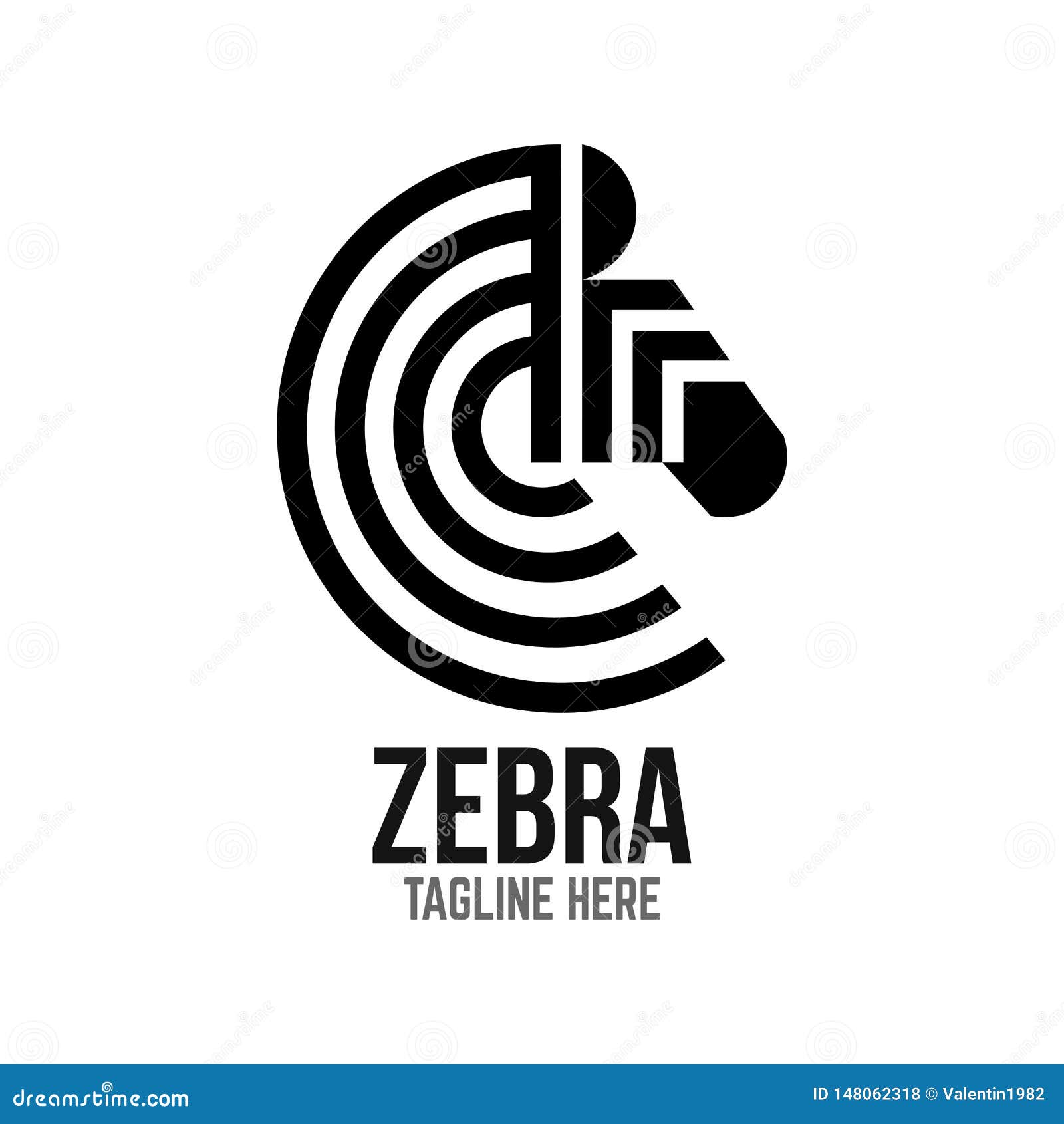 Example of Modern Logo Zebra Head Stock Vector - Illustration of emblem ...