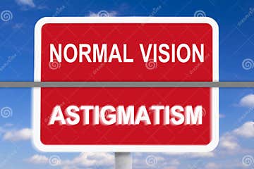 Example Normal Vision Vs Astigmatism Stock Image - Image of normal ...