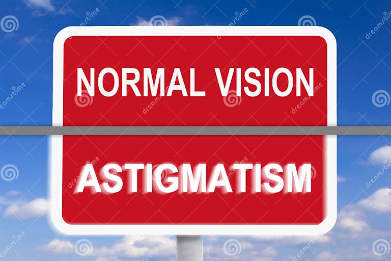 Example Normal Vision Vs Astigmatism Stock Image - Image of normal ...