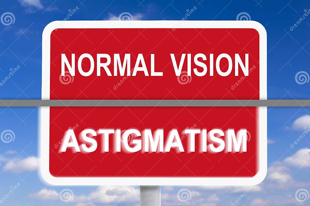 Example Normal Vision Vs Astigmatism Stock Image - Image of normal ...