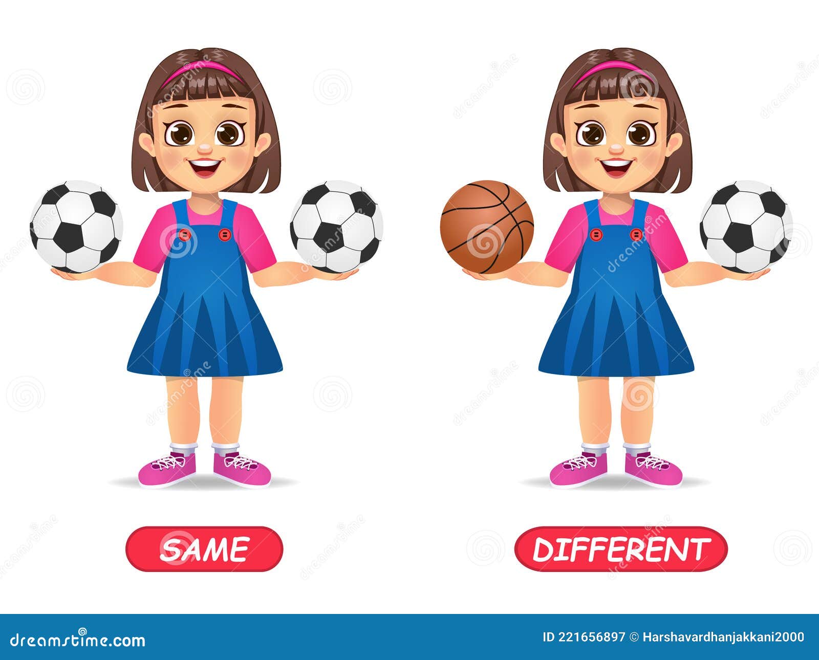Adjectives Different Opposite Same Stock Illustrations – 3 Adjectives ...