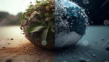 Example Planet Climate Change .Pollution Problem and Overpopulation ...