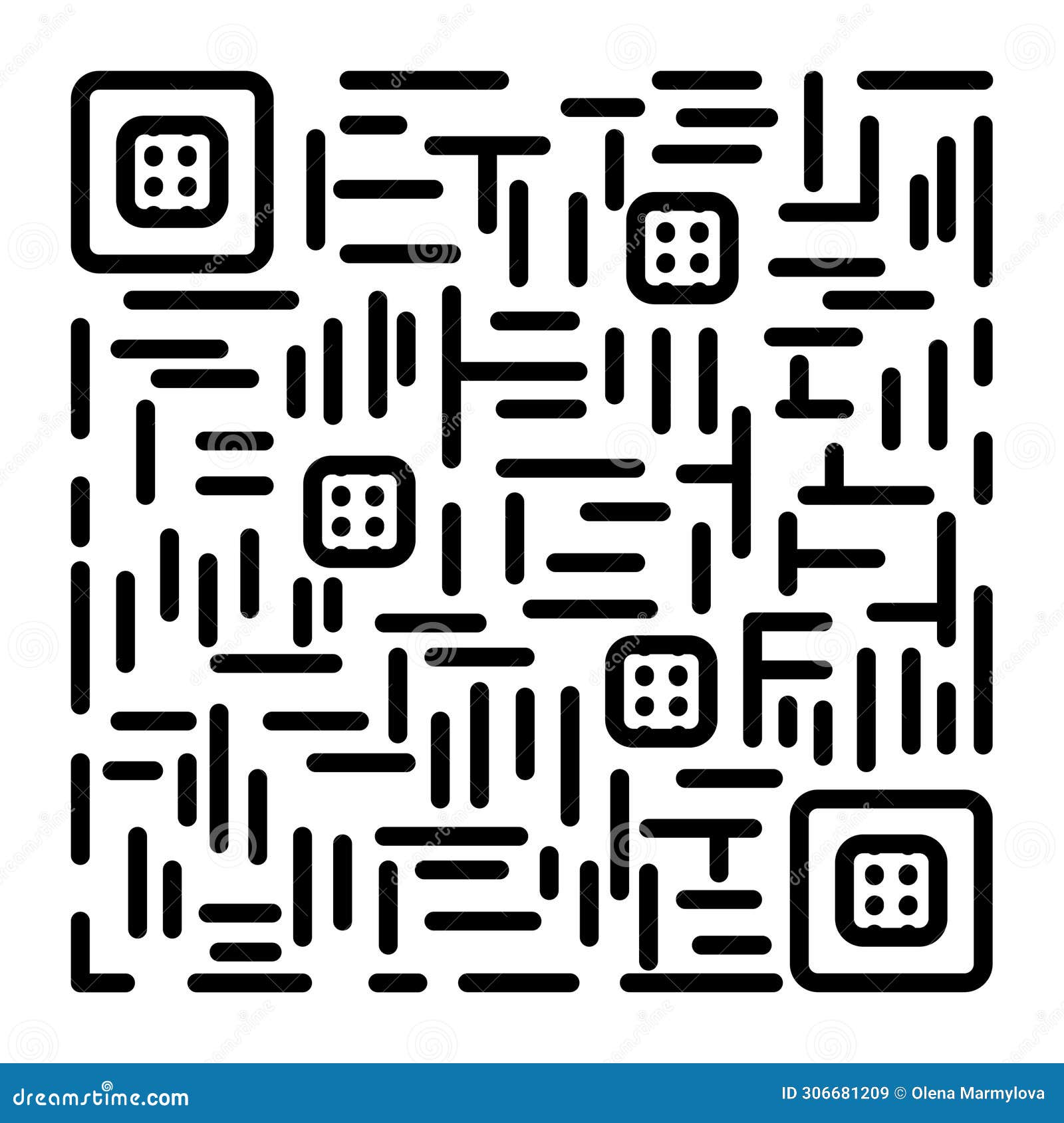 Red Qr Code On The Black Qr Codes Background Royalty-Free Cartoon ...