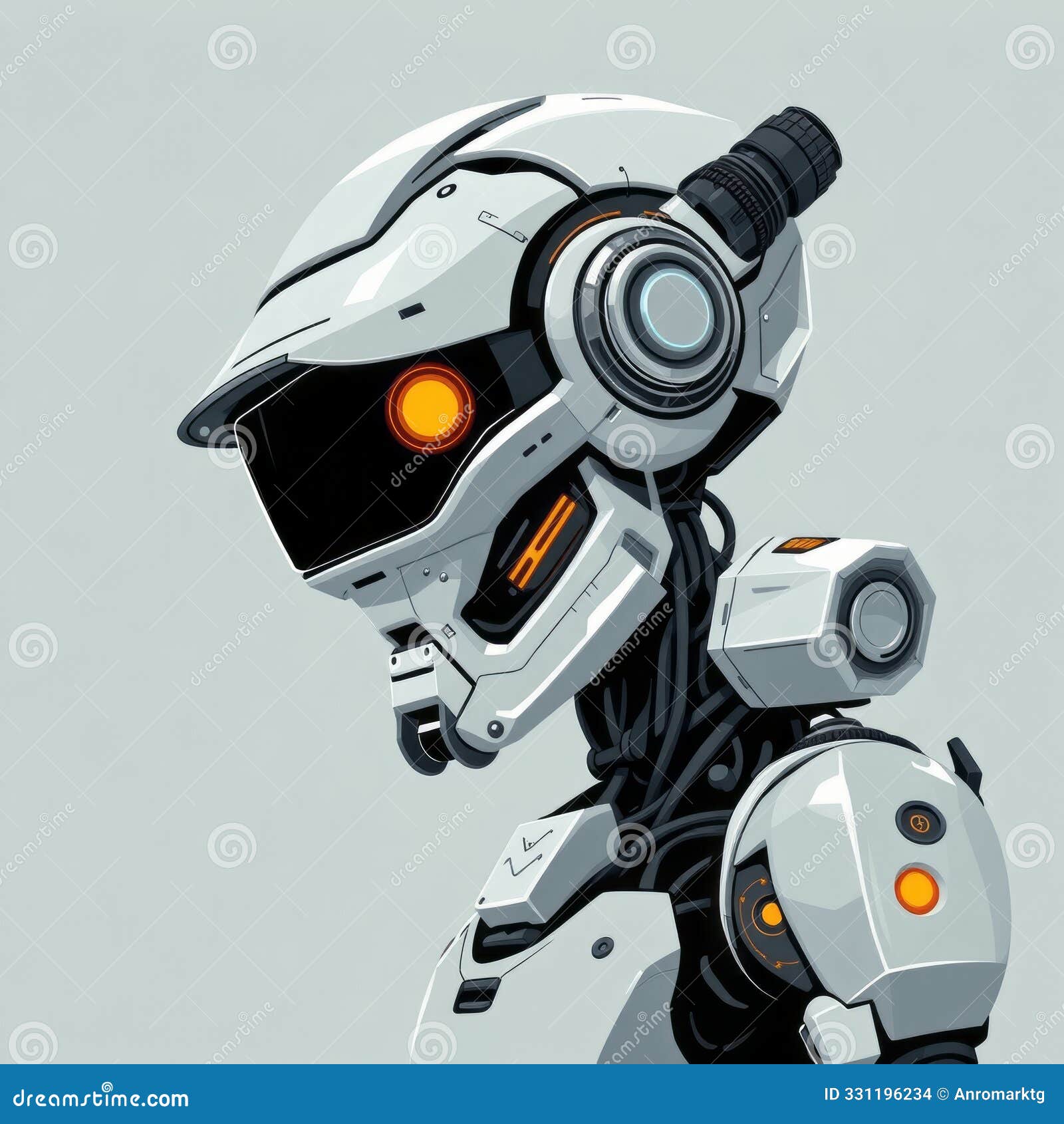 Robotic or Cyberpunk Chatgpt Schematic Stock Illustration ...