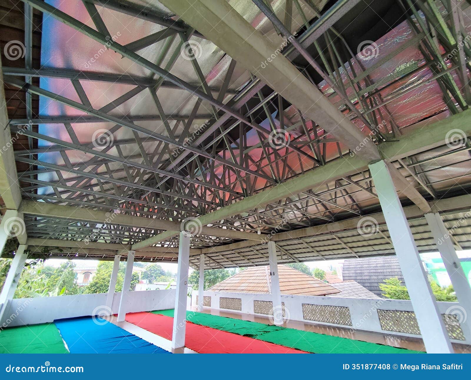 Installation Using A Concrete Structure Crane. View From Below. The ...