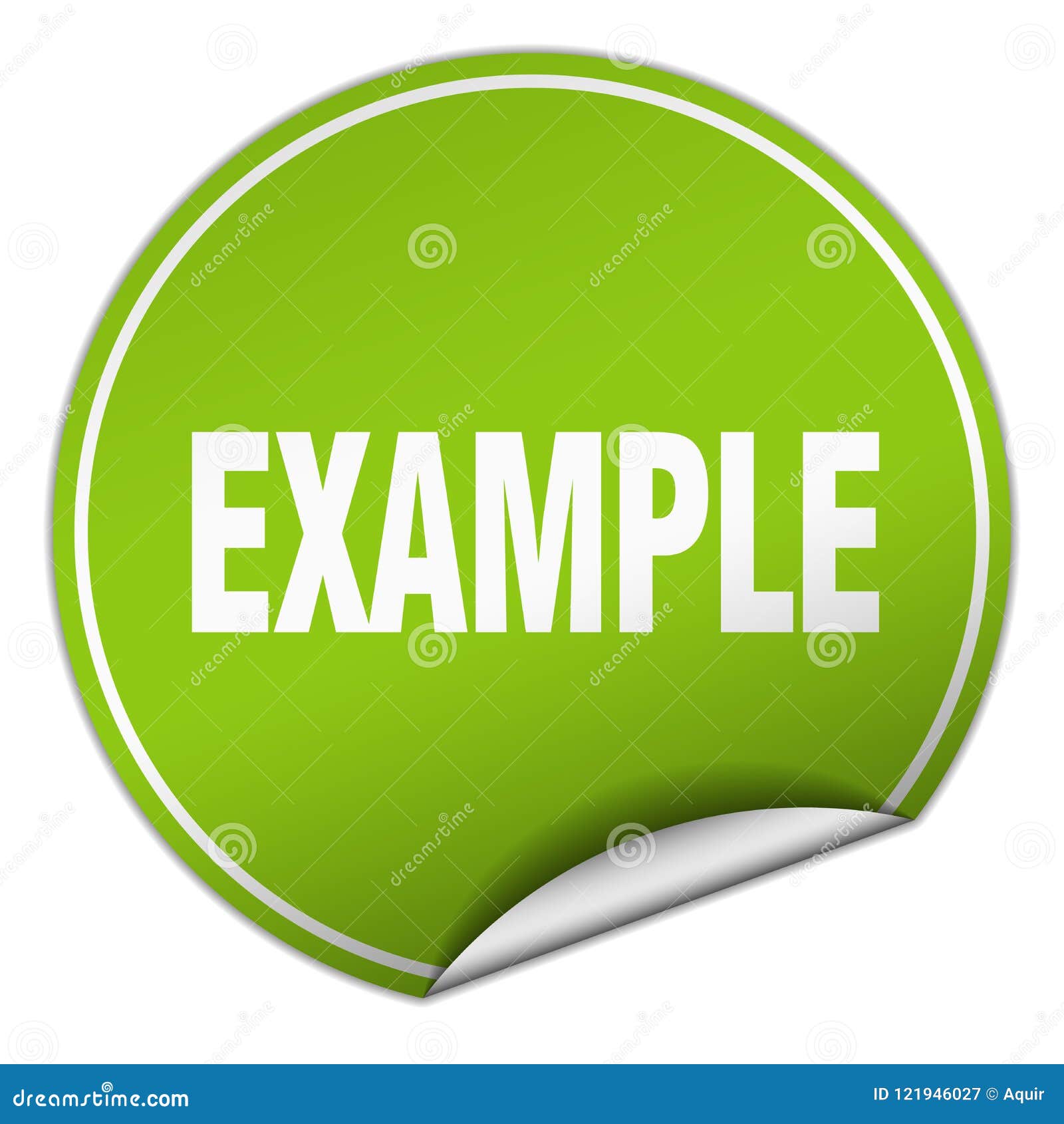 Example sticker stock vector. Illustration of vector - 121946027