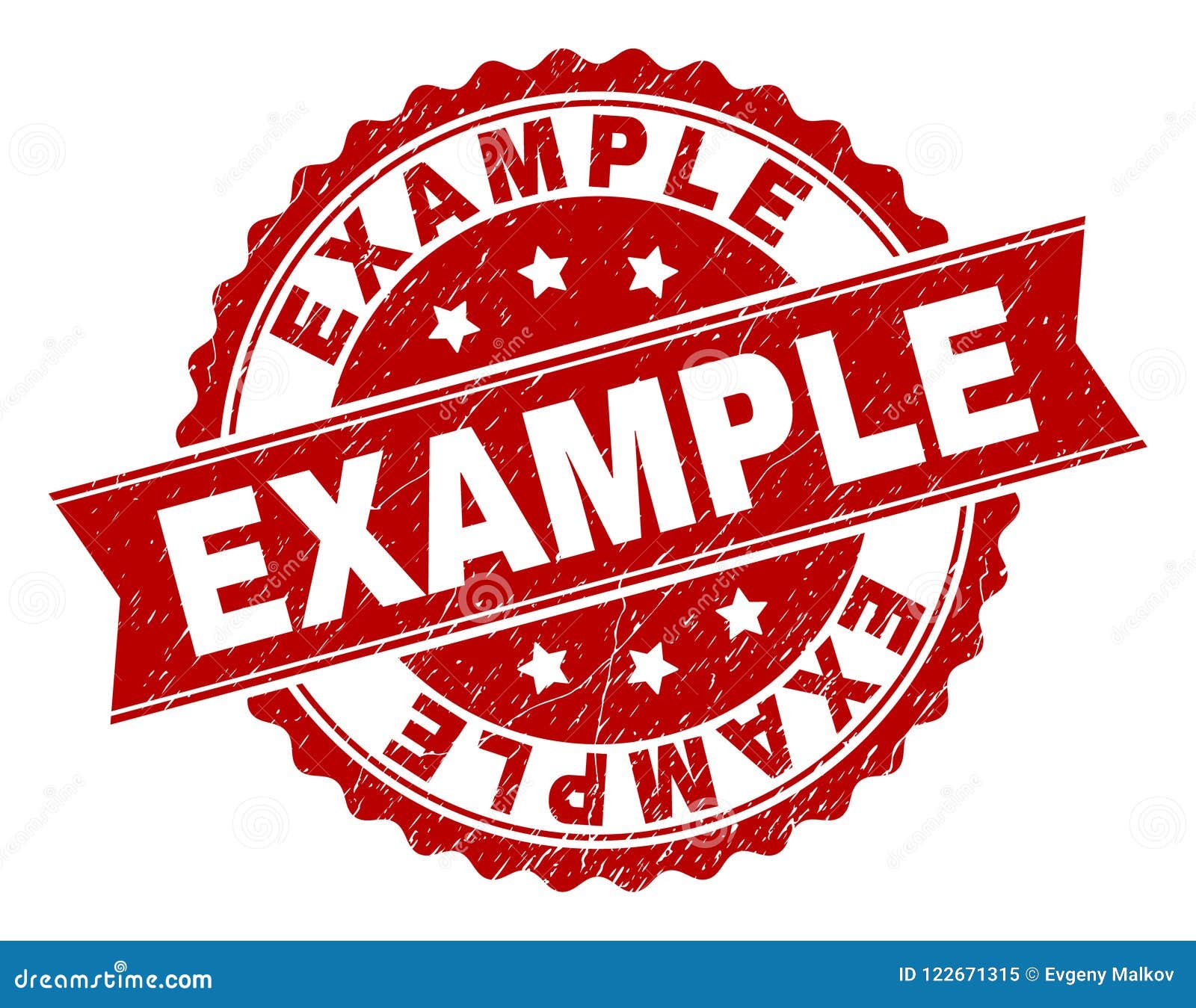 Scratched Textured Example Stamp Seal Stock Vector Illustration Of