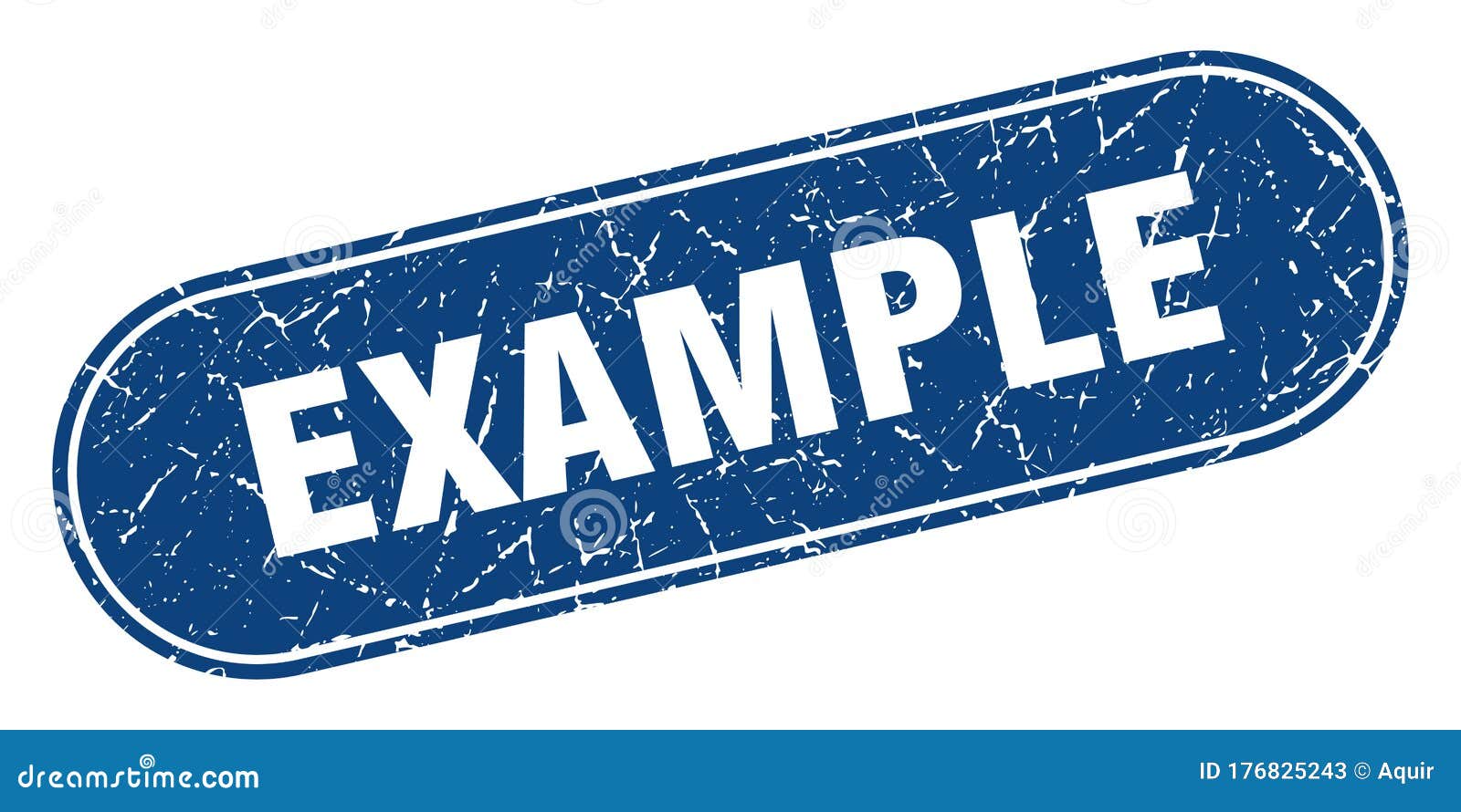 Example Sign. Example Grunge Stamp Stock Vector - Illustration of blue ...
