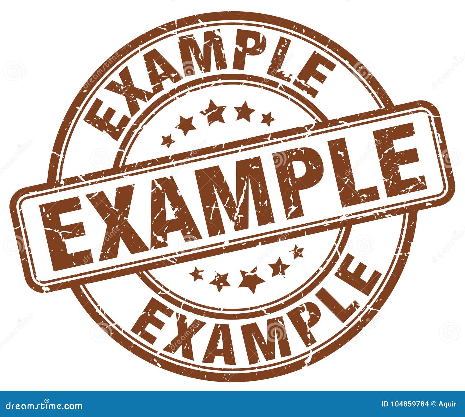 Example stamp stock vector. Illustration of grungy, insignia - 104859784