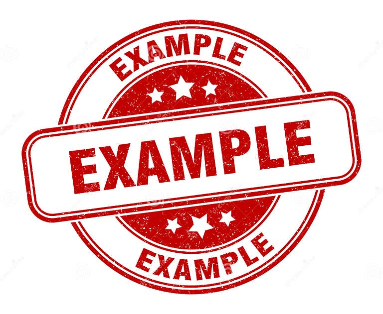 Example Stamp. Example Round Grunge Sign Stock Vector - Illustration of ...