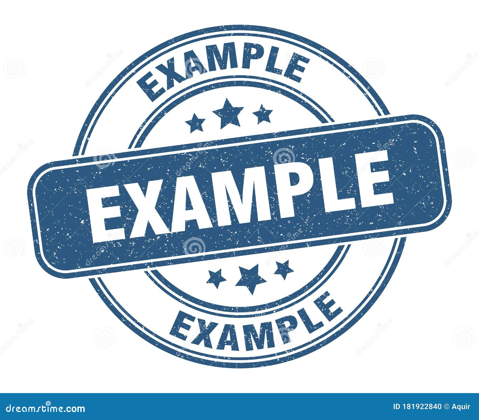 Example Stamp. Example Round Grunge Sign Stock Vector - Illustration of ...