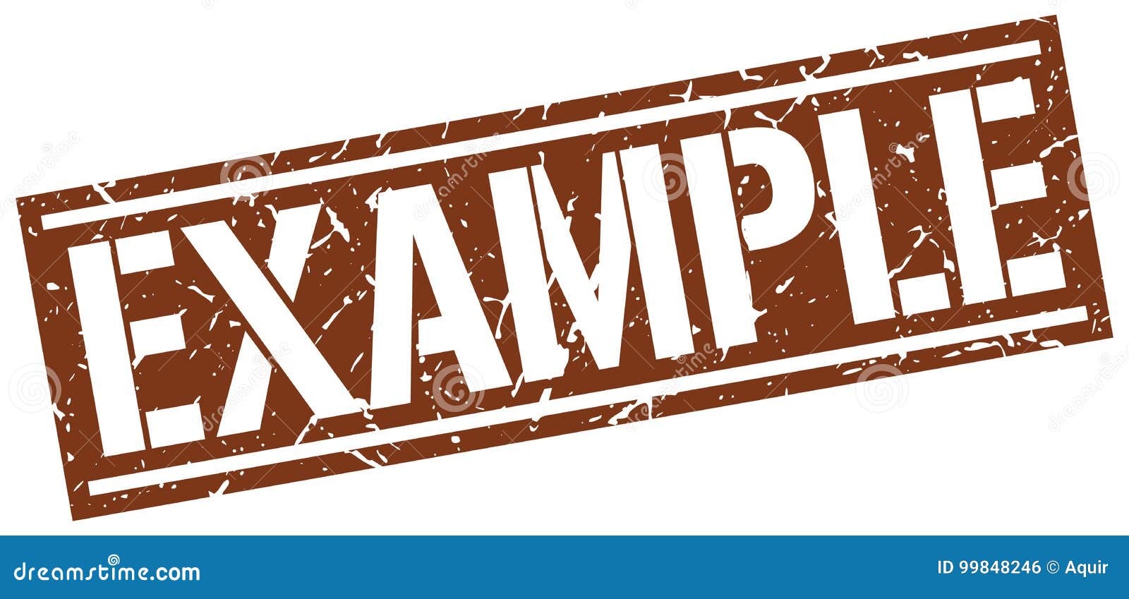 Example stamp stock vector. Illustration of rubber, brown - 99848246