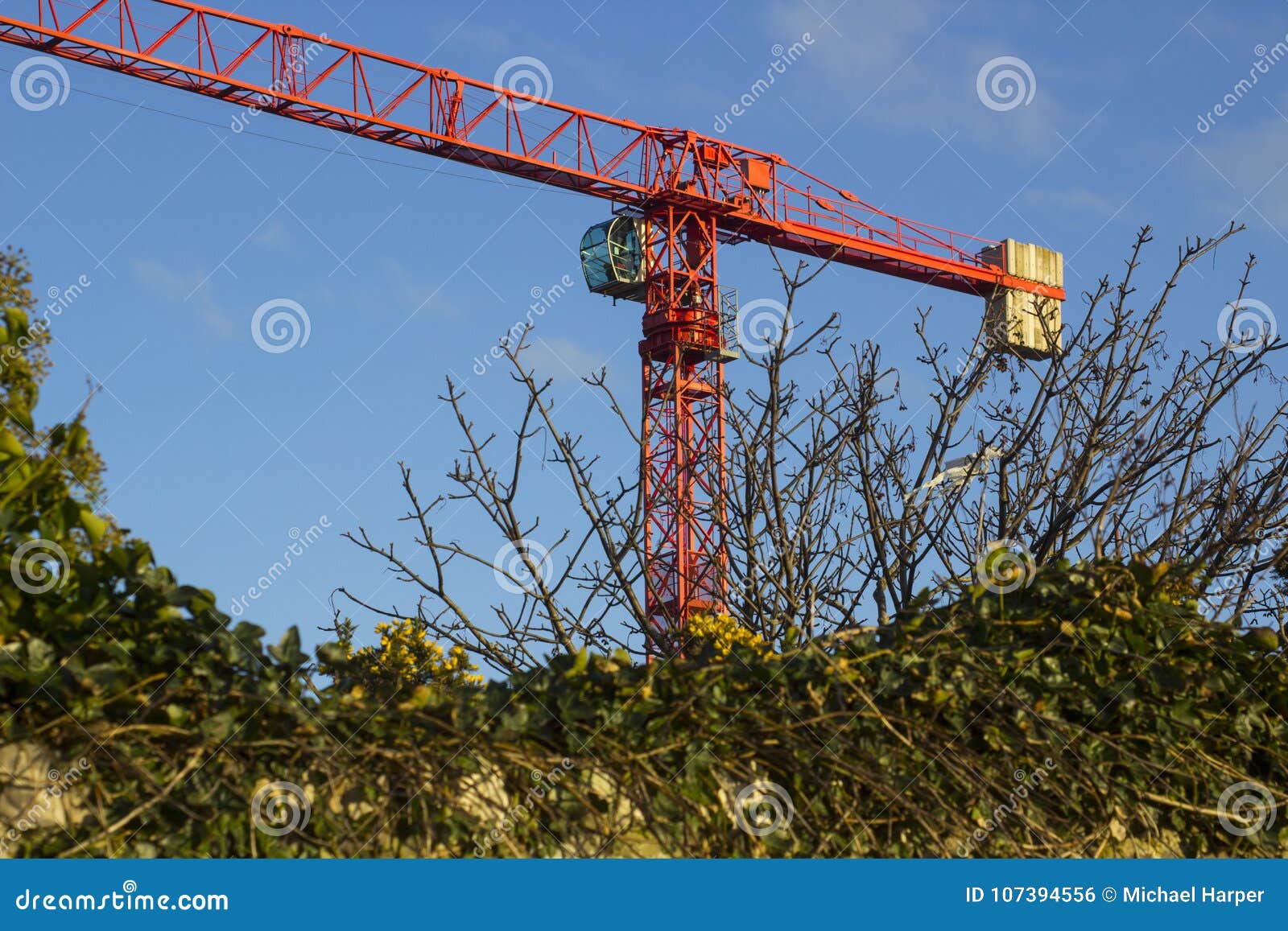 An Example of a Static Tower Crane in Use on a Construction Project at ...