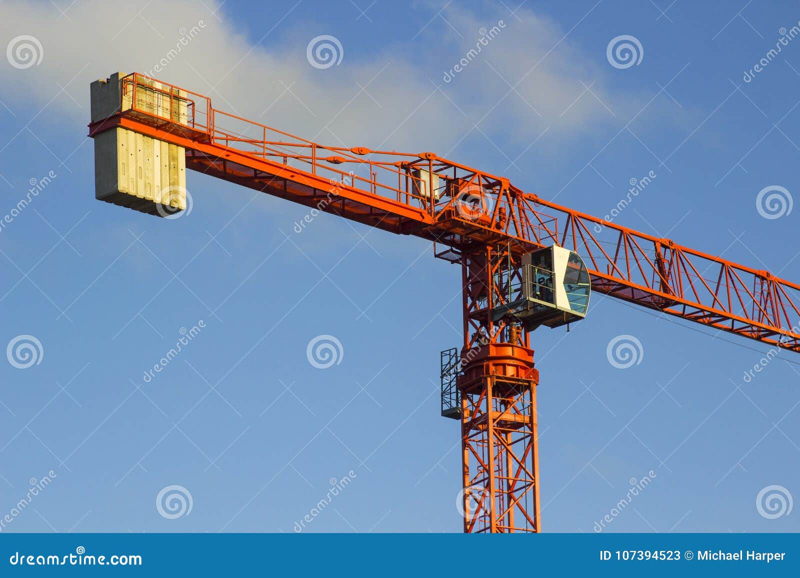 An Example of a Static Tower Crane in Use on a Construction Project at ...