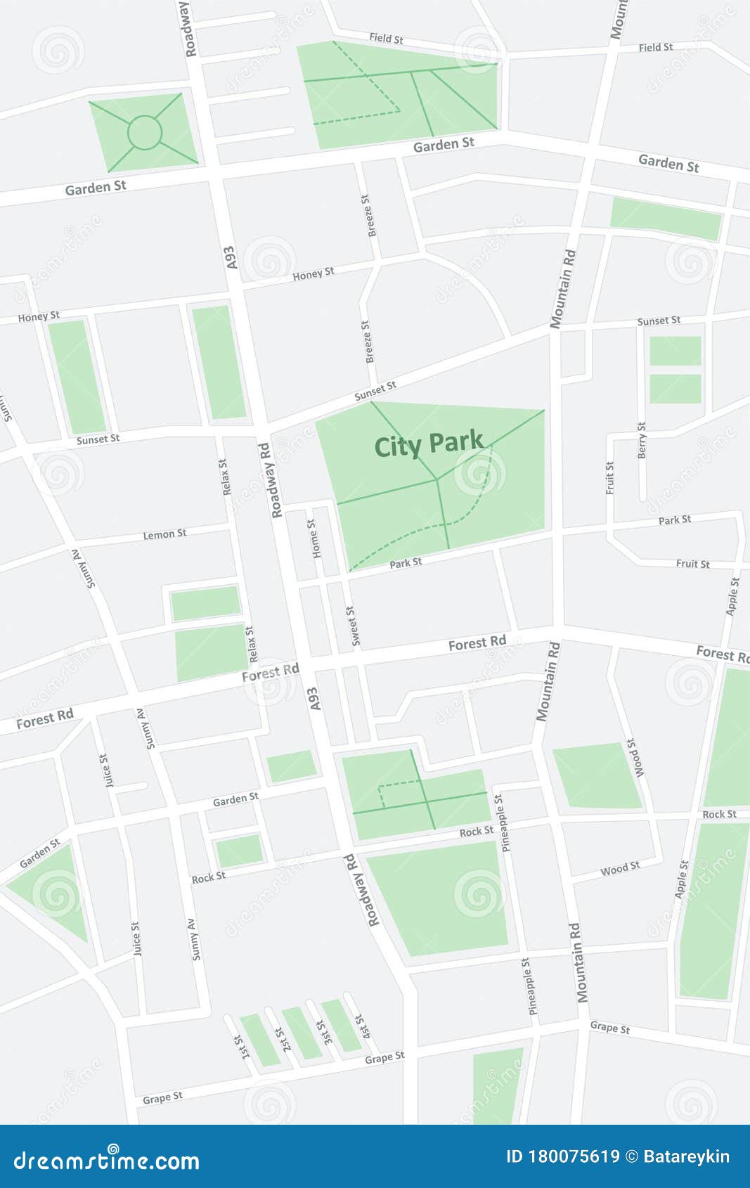 Example Street Map Cartoon Vector | CartoonDealer.com #180075619