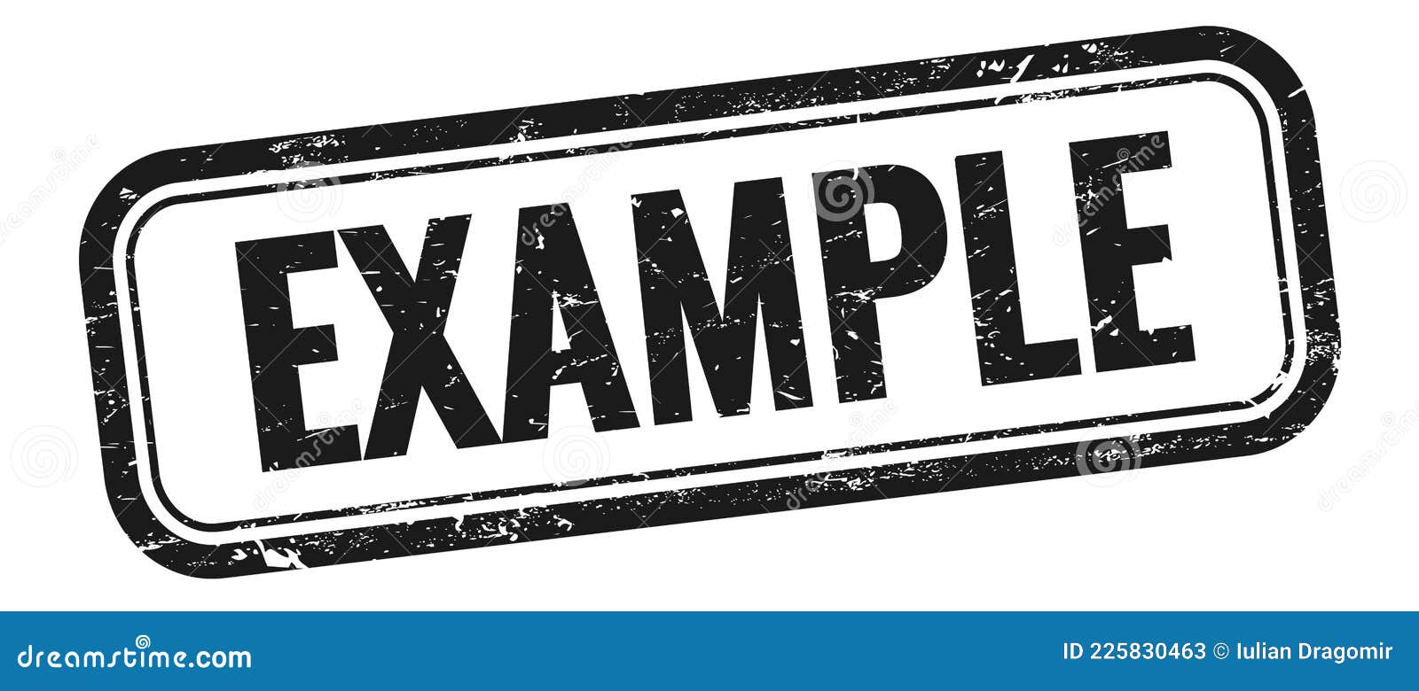 EXAMPLE Text on Black Grungy Vintage Stamp Stock Illustration ...