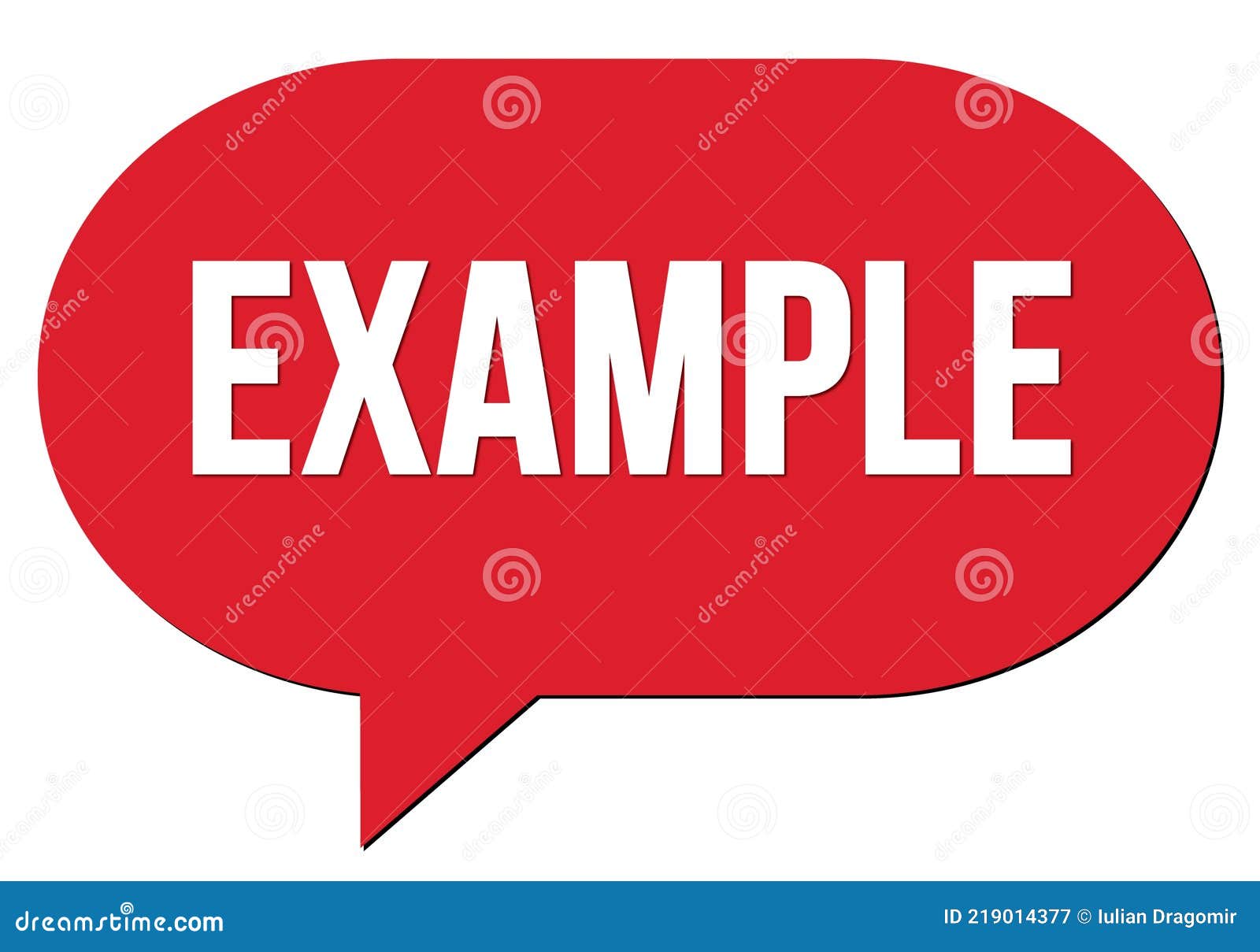 EXAMPLE Text Written in a Red Speech Bubble Stock Illustration ...