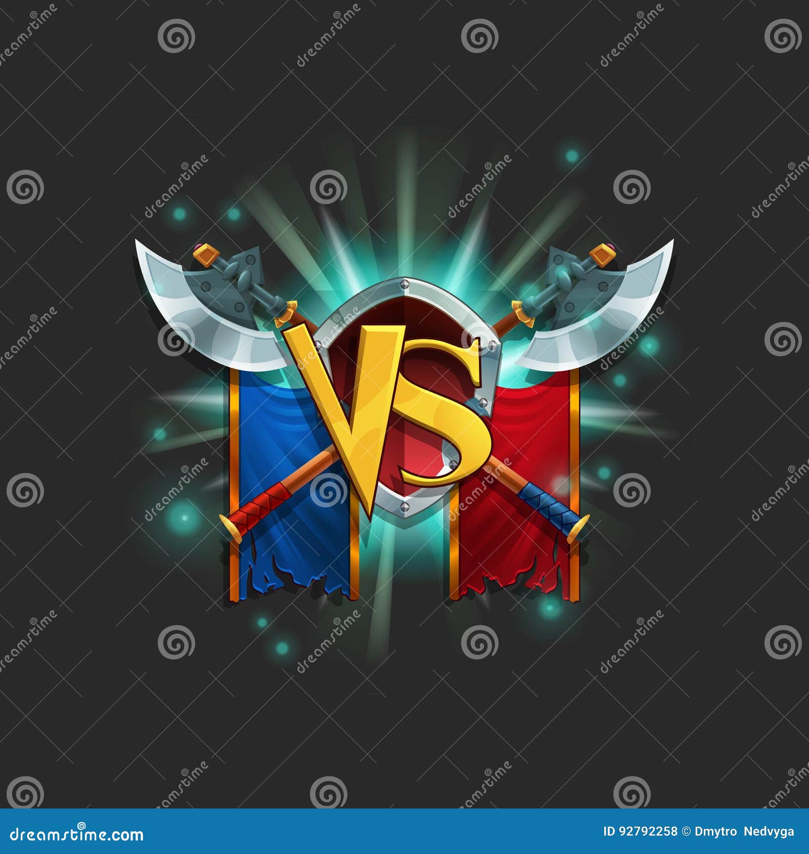 Example User Interface of Game Loading Level. Window Victory with Coat ...