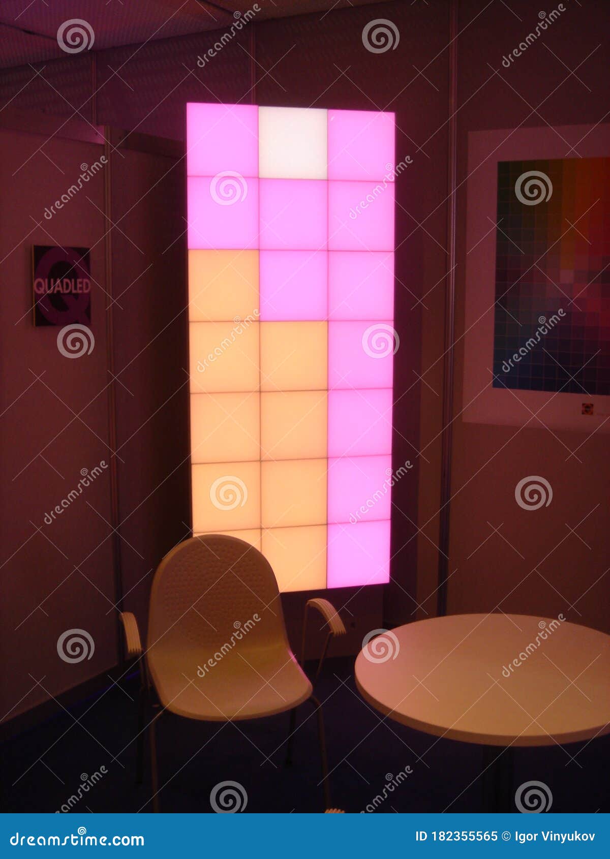 Luminous LED Tiles for Wall Decoration Stock Image - Image of volume ...