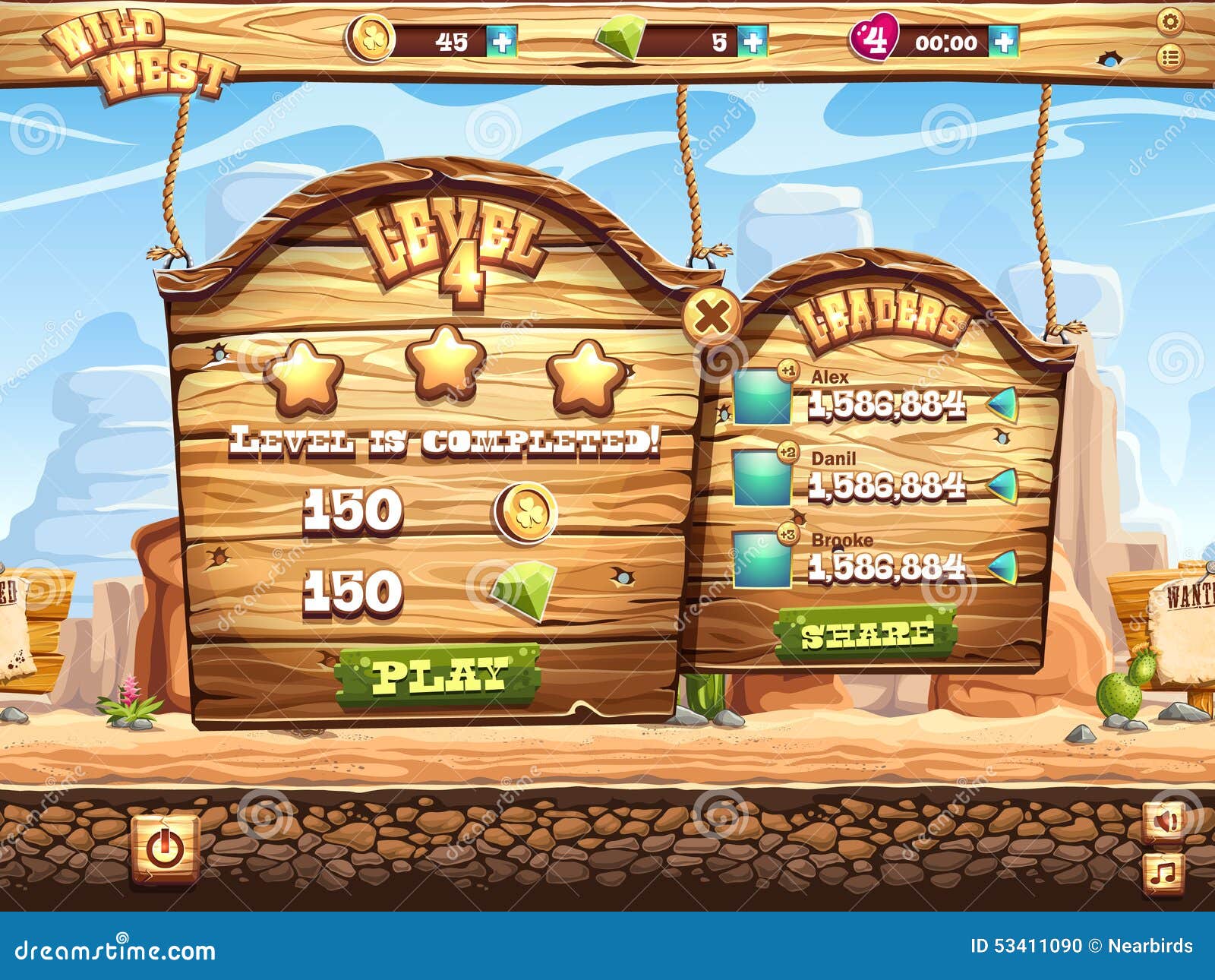 Example Of Window Complete The Level And Receive Awards For Playing ...