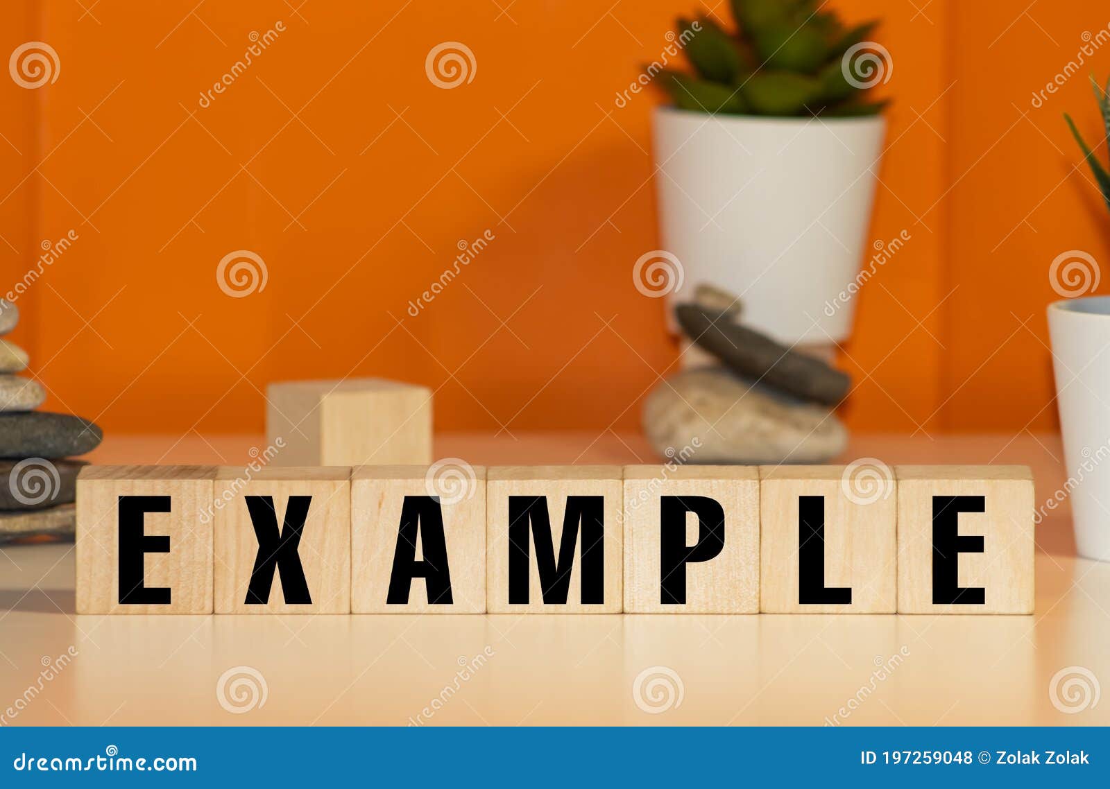 EXAMPLE Word Through Magnifying Glass On Keyboard On The Chart Stock ...