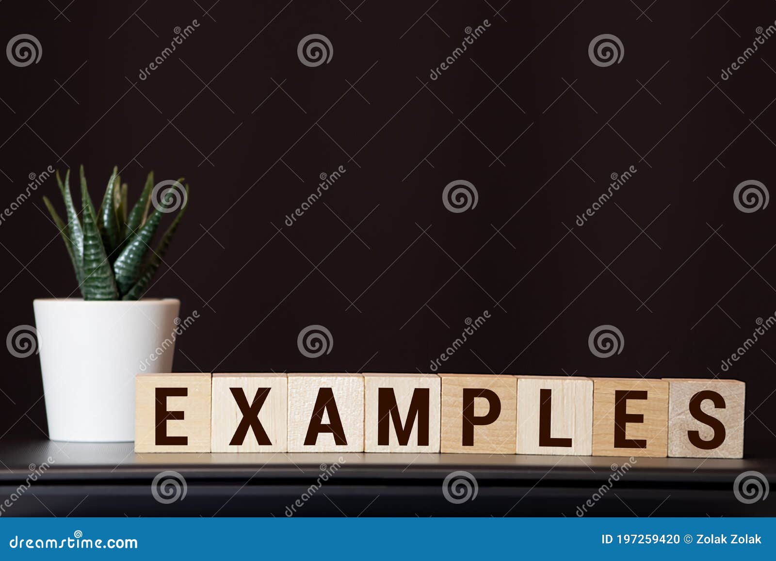 EXAMPLE Word Made with Building Blocks Isolated on White Stock ...