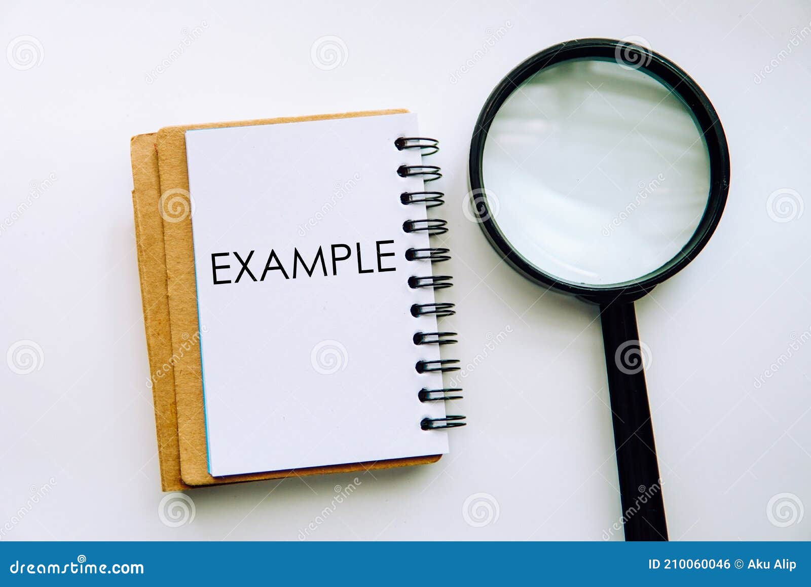 EXAMPLE Word Through Magnifying Glass On Keyboard On The Chart Stock ...