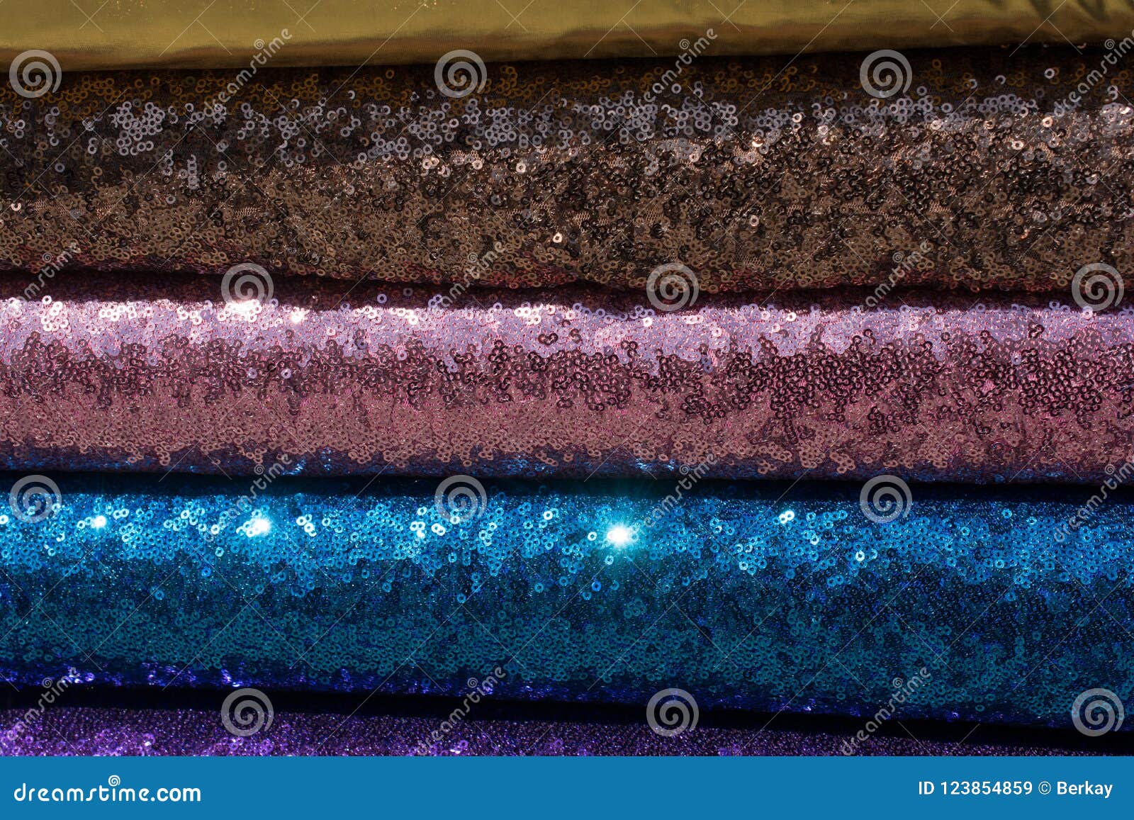 Examples of Bright Fabric of Various Color Stock Image - Image of light ...