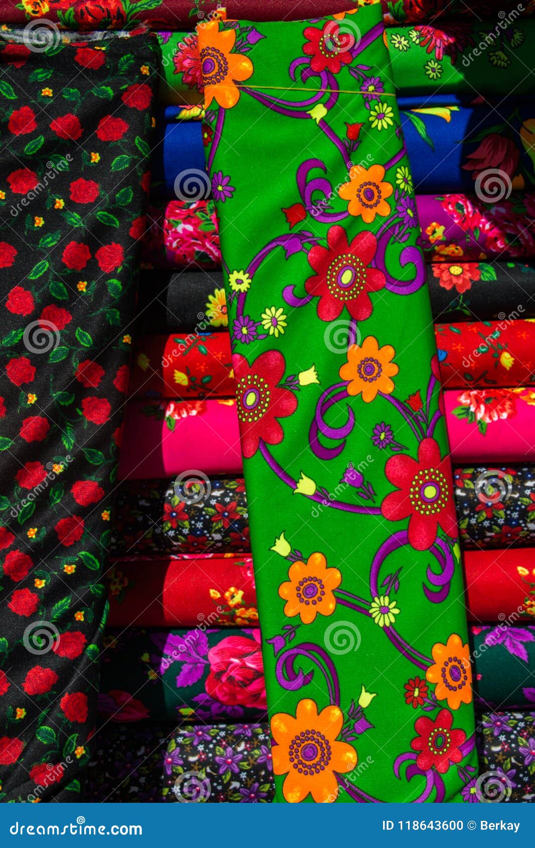 Examples of Fabric of Various Color and Type Stock Photo - Image of ...