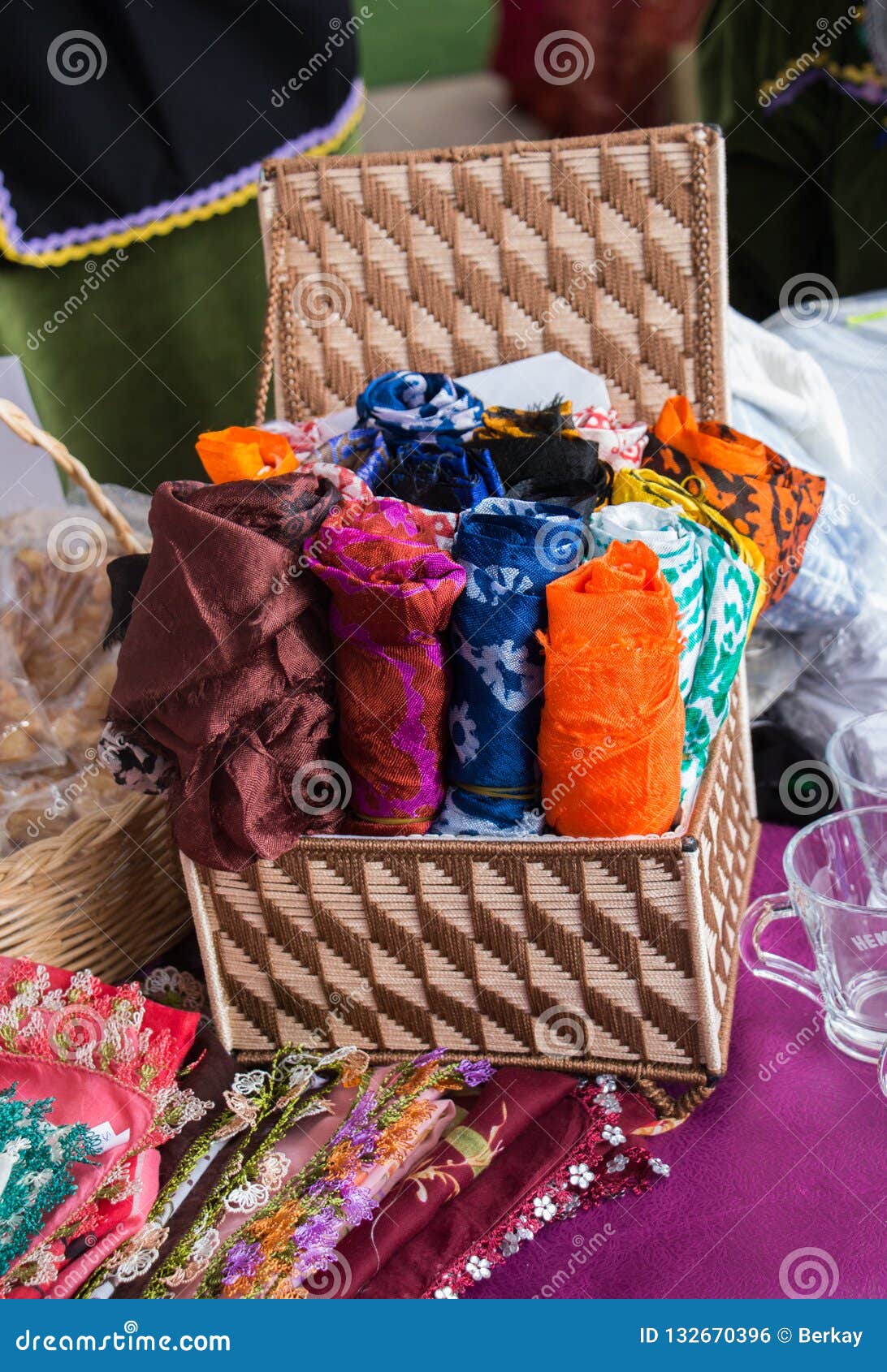 Examples of Fabric of Various Color and Type Stock Photo - Image of ...
