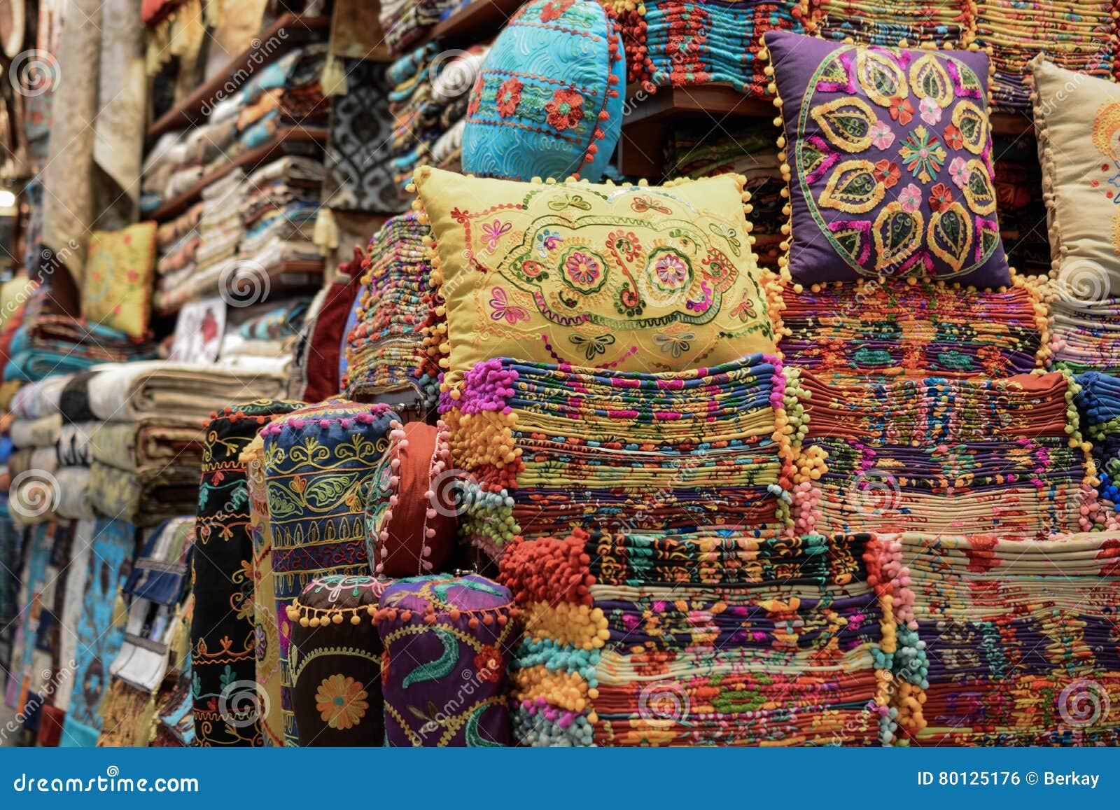 Examples of Fabric of Various Color and Type Stock Photo - Image of ...