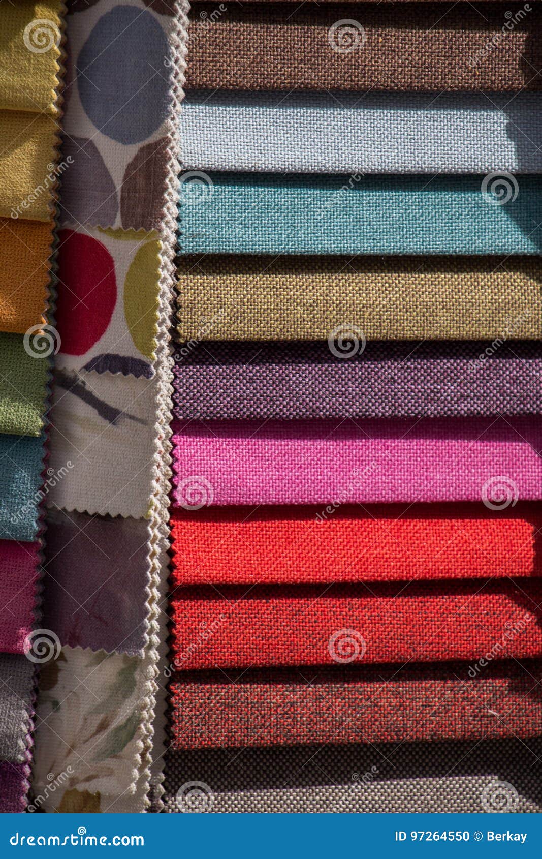 Examples of Fabric of Various Color and Type Stock Photo - Image of ...