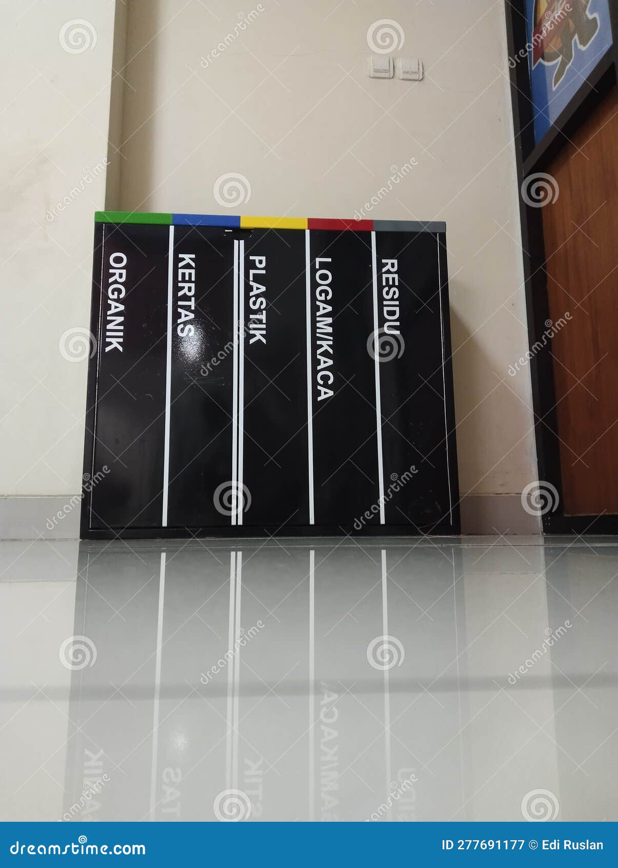 Examples of Office / House Waste Bins are Distinguished by Type Stock ...