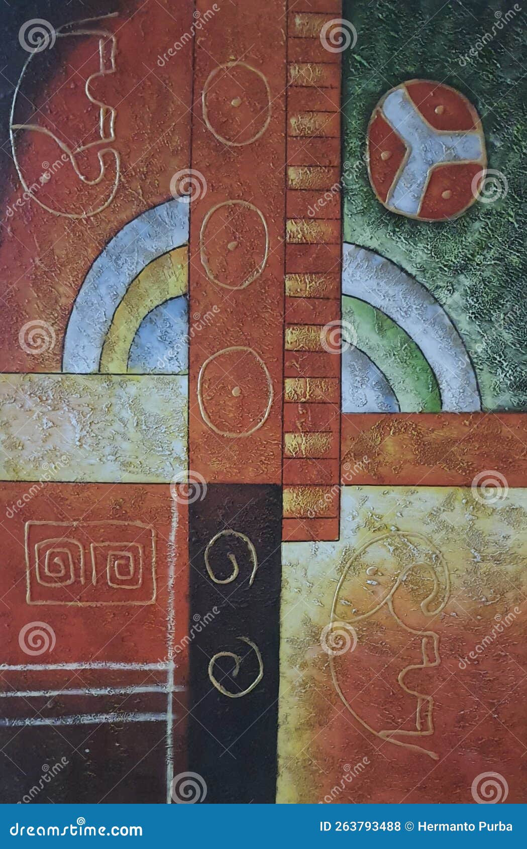 Examples of Painting Patterns of Various Colors Stock Photo - Image of ...