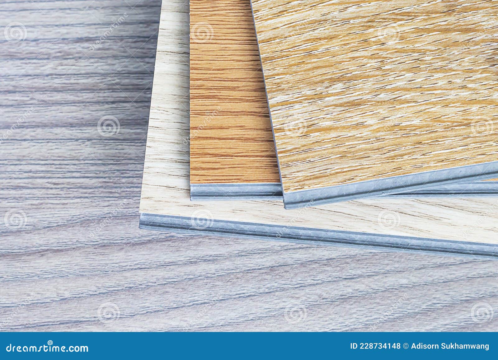 Examples of Ready-made Vinyl Flooring for Interior Work Stock Photo ...