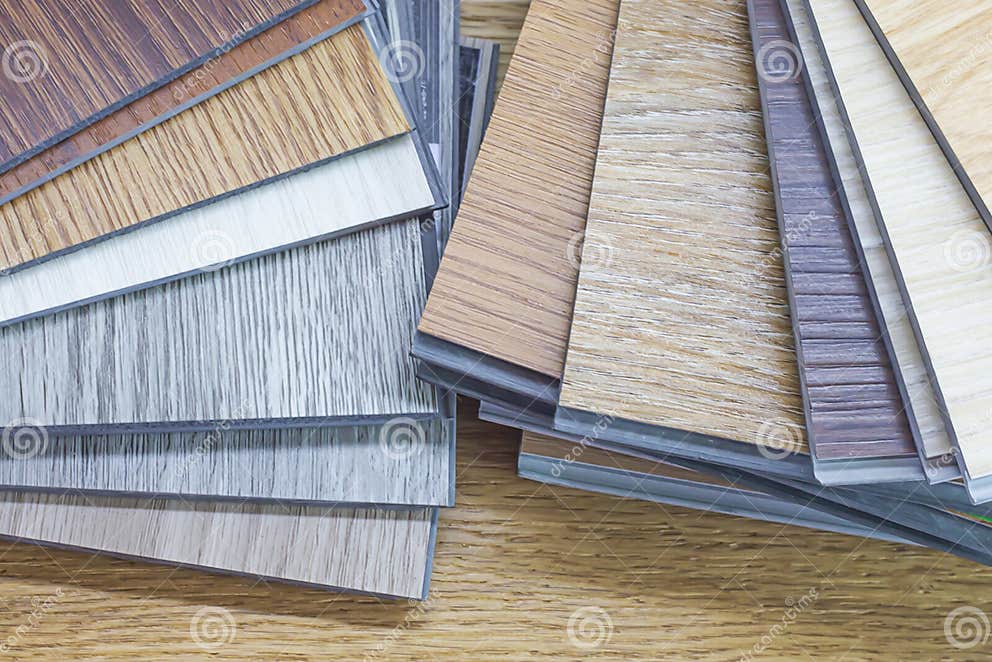 Examples of Ready-made Vinyl Flooring for Interior Work Stock Image ...