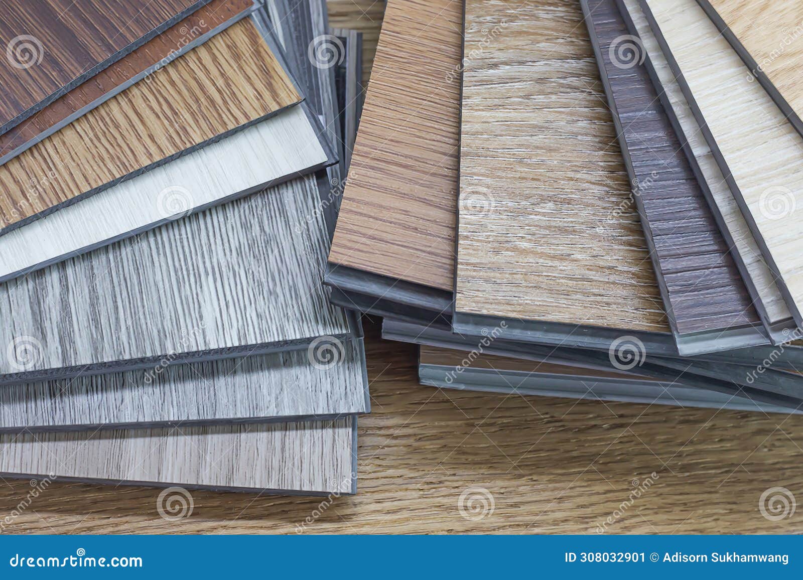 Examples of Ready-made Vinyl Flooring for Interior Work. Stock Image ...
