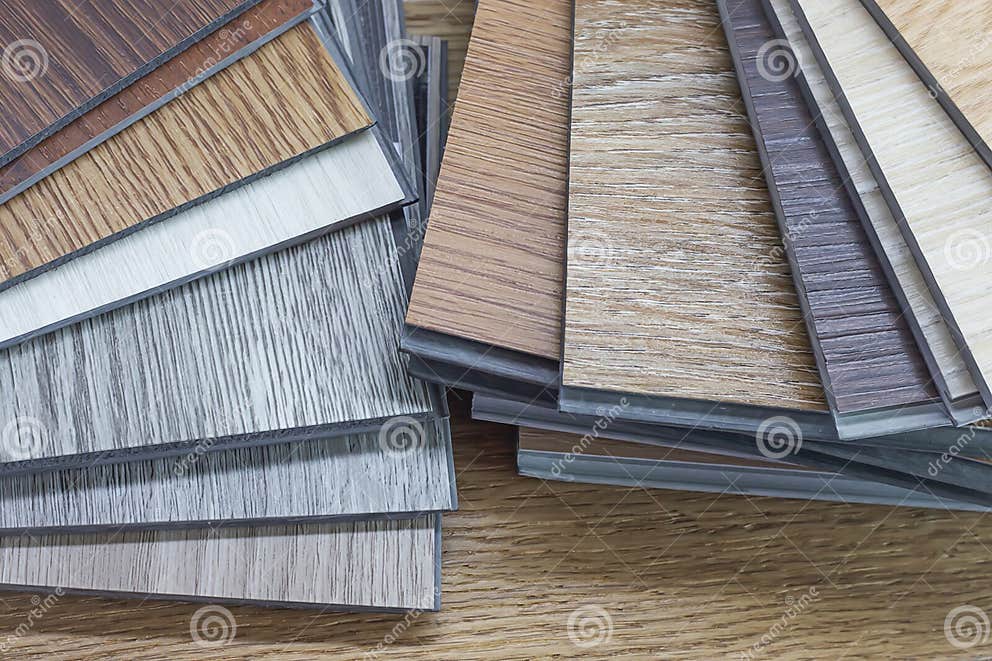 Examples of Ready-made Vinyl Flooring for Interior Work. Stock Image ...