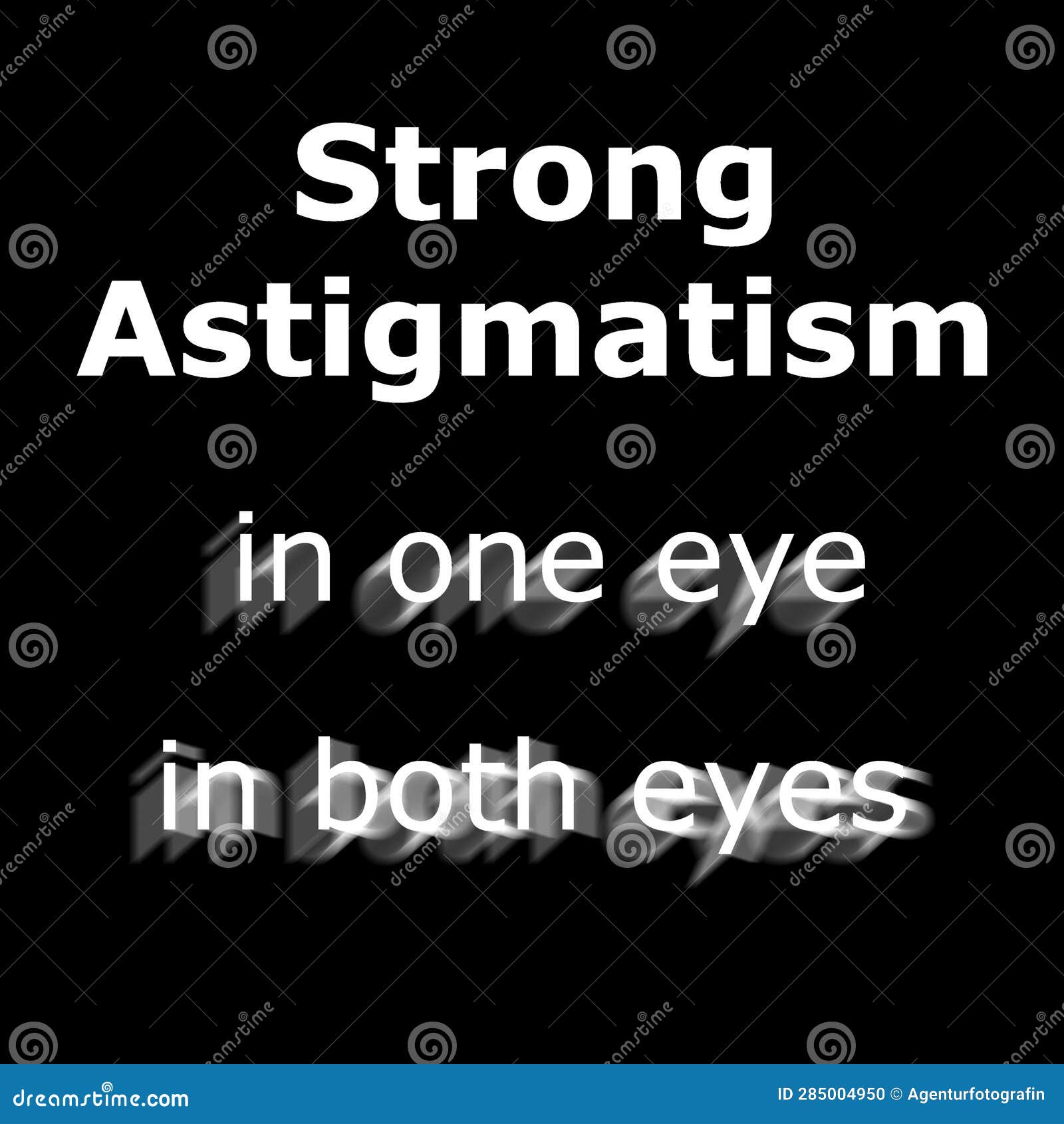 Strong Astigmatism Examples Blurred Vision Stock Photo | CartoonDealer ...