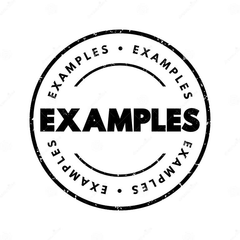 Examples Text Stamp, Concept Background Stock Illustration ...