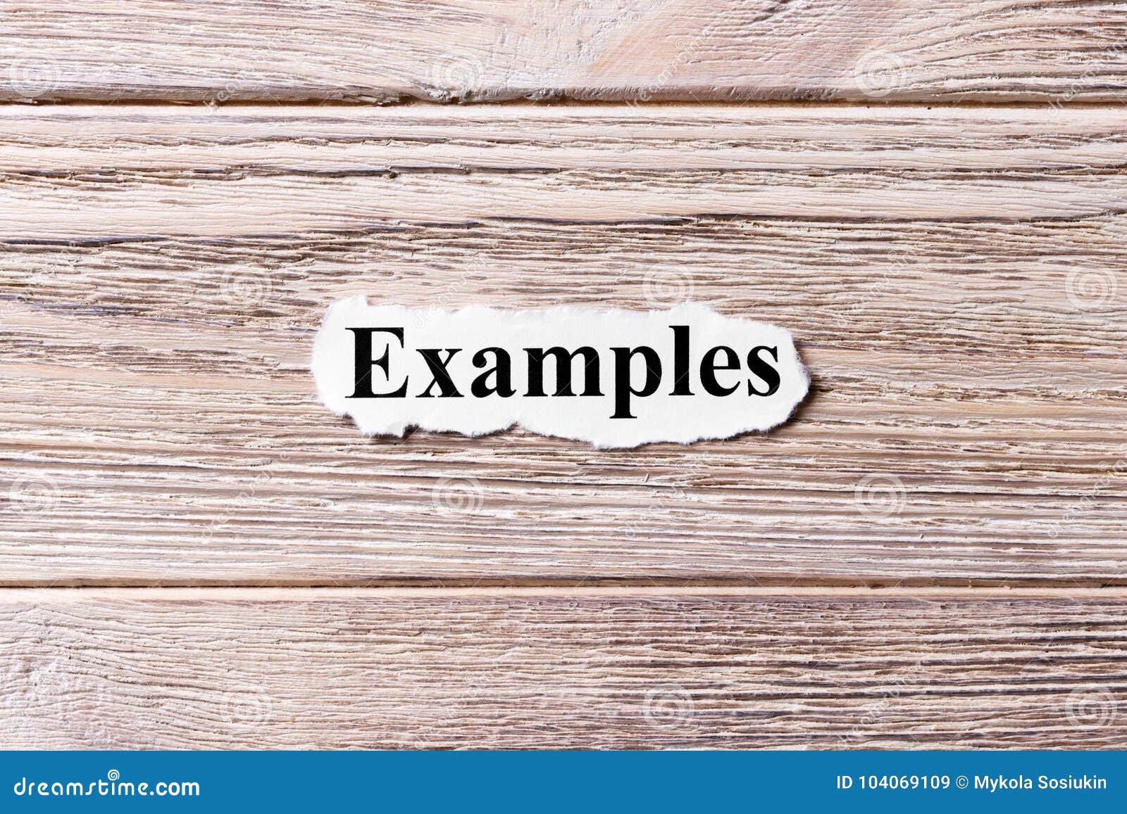 Examples of the Word on Paper. Concept Stock Image - Image of ...
