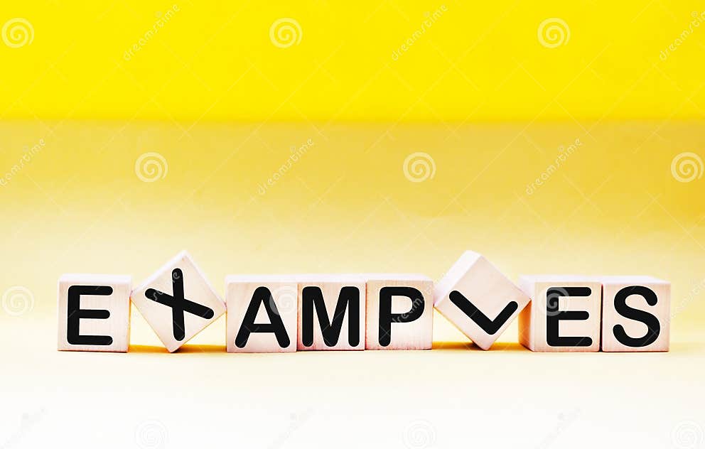 Examples of Words Written on a Wooden Block. Examples of Text on a ...