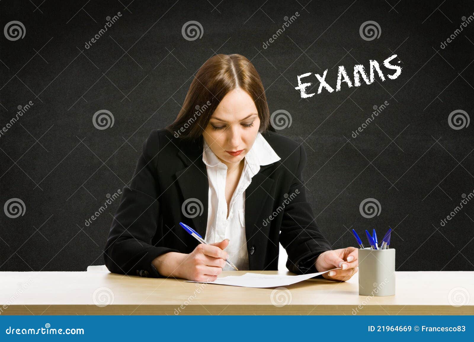 Exams stock image. Image of teaching, woman, overhead - 21964669