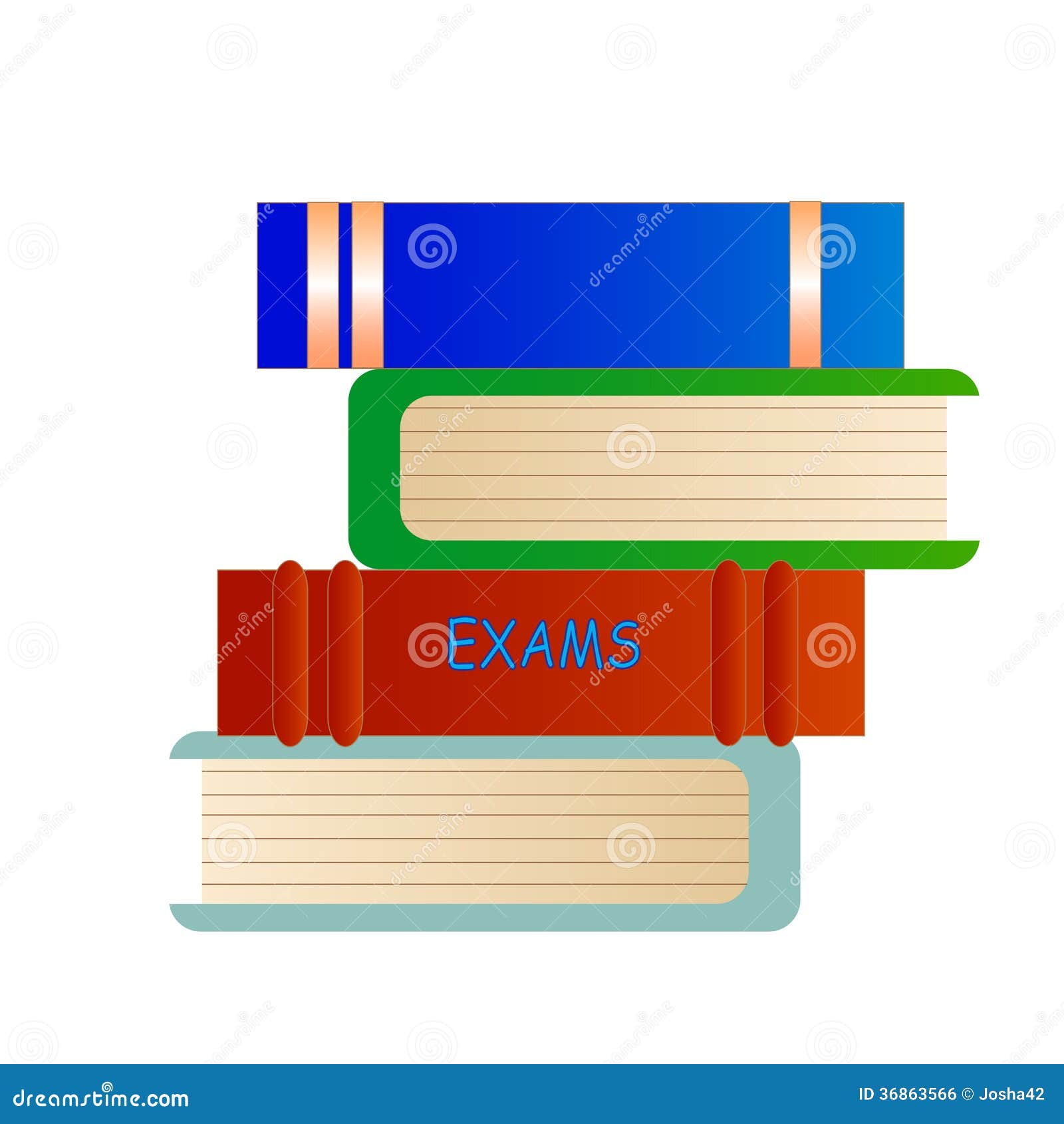 Exams Books stock illustration. Illustration of learning - 36863566