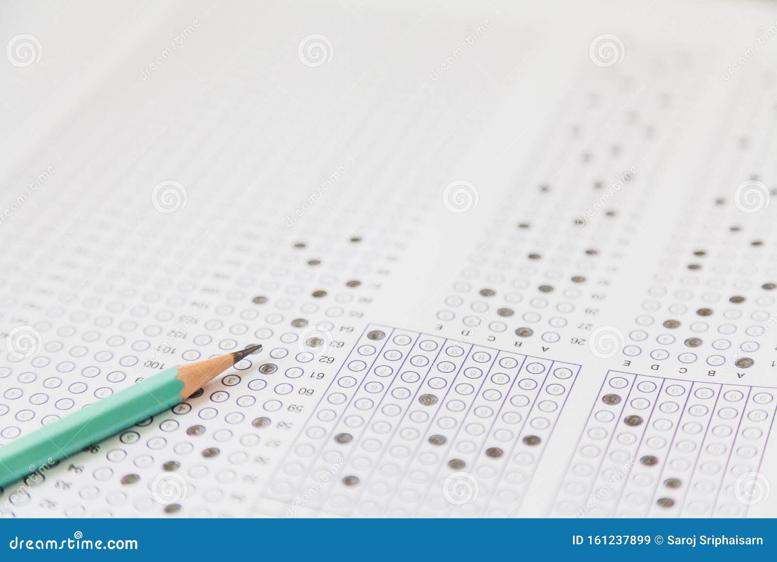 Exams Quiz Test Paper with Pencil Stock Image - Image of competition ...