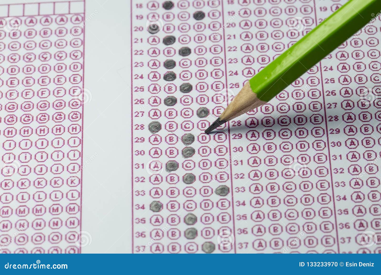 Exams Quiz Test Paper with Pencil Drawing Selected Choice on Ans Stock ... Exams Quiz Test Paper with Pencil Drawing Selected Choice on Ans Stock ...